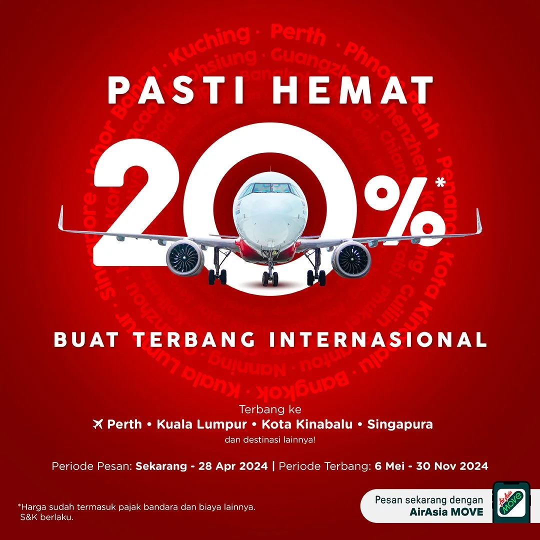 Lanjut Liburan, Indonesia AirAsia Tawarkan Promo hemat 20% Rute ...