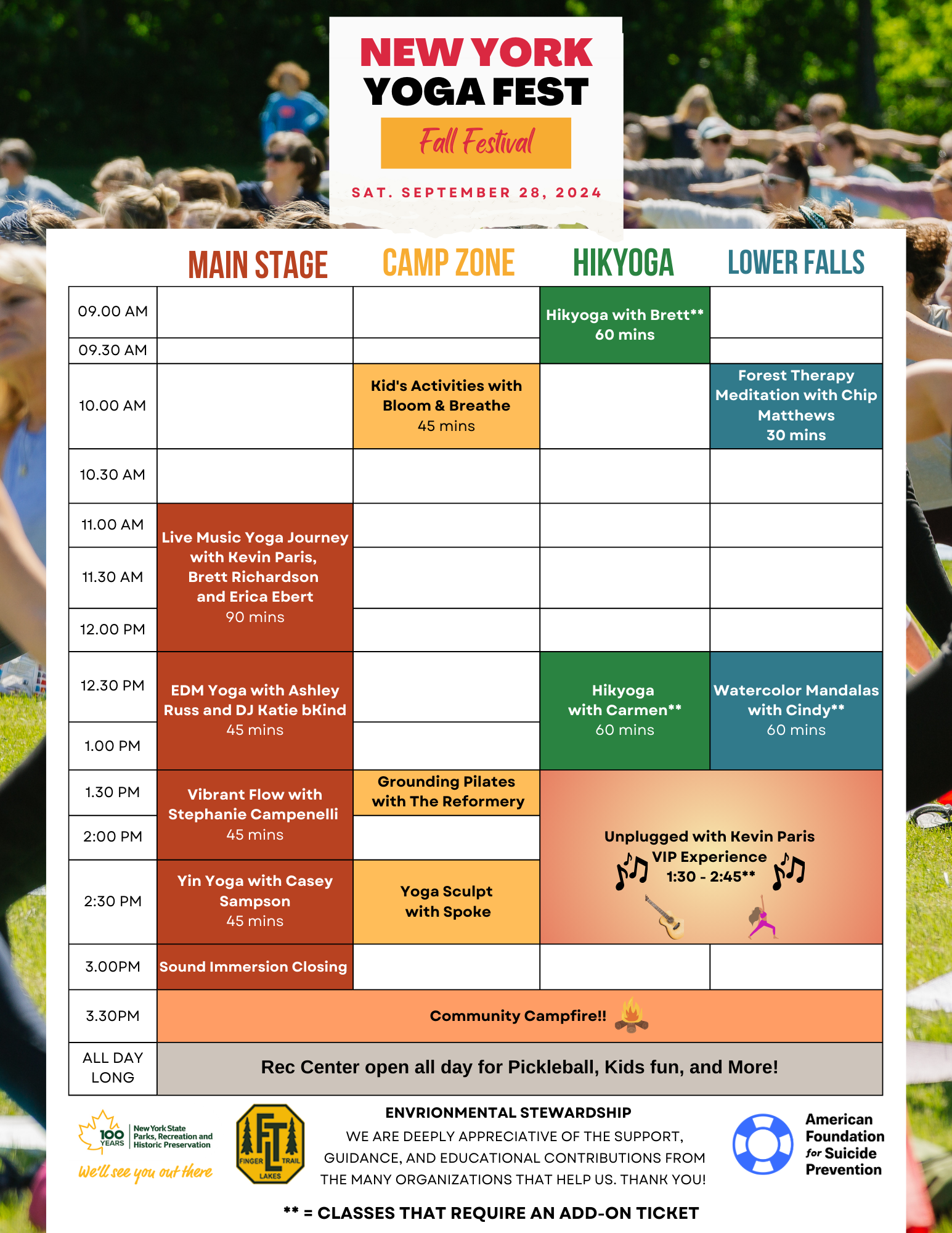 Fall Fest Schedule — New York State Yoga Fest Live