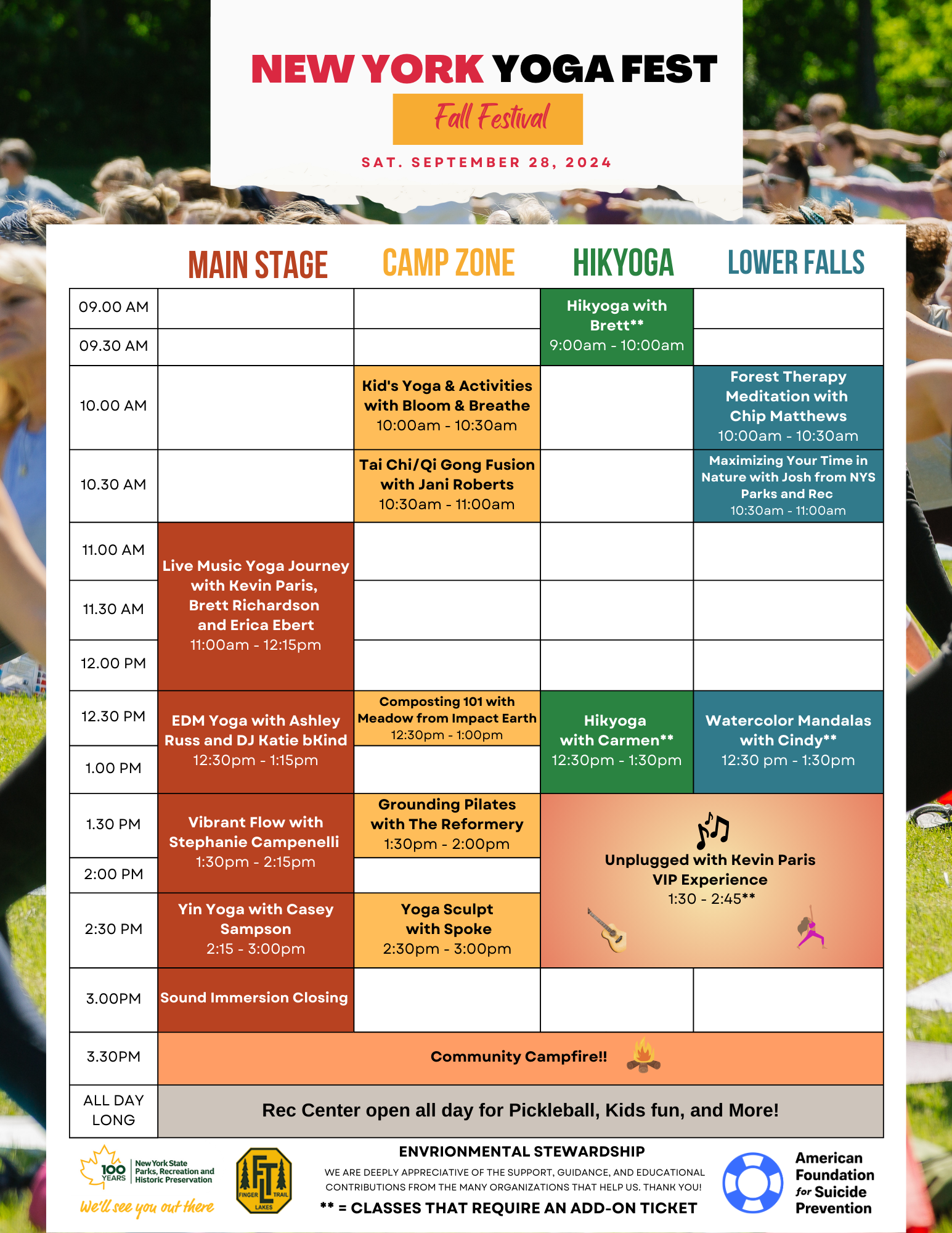 Fall Fest Schedule — New York State Yoga Fest Live
