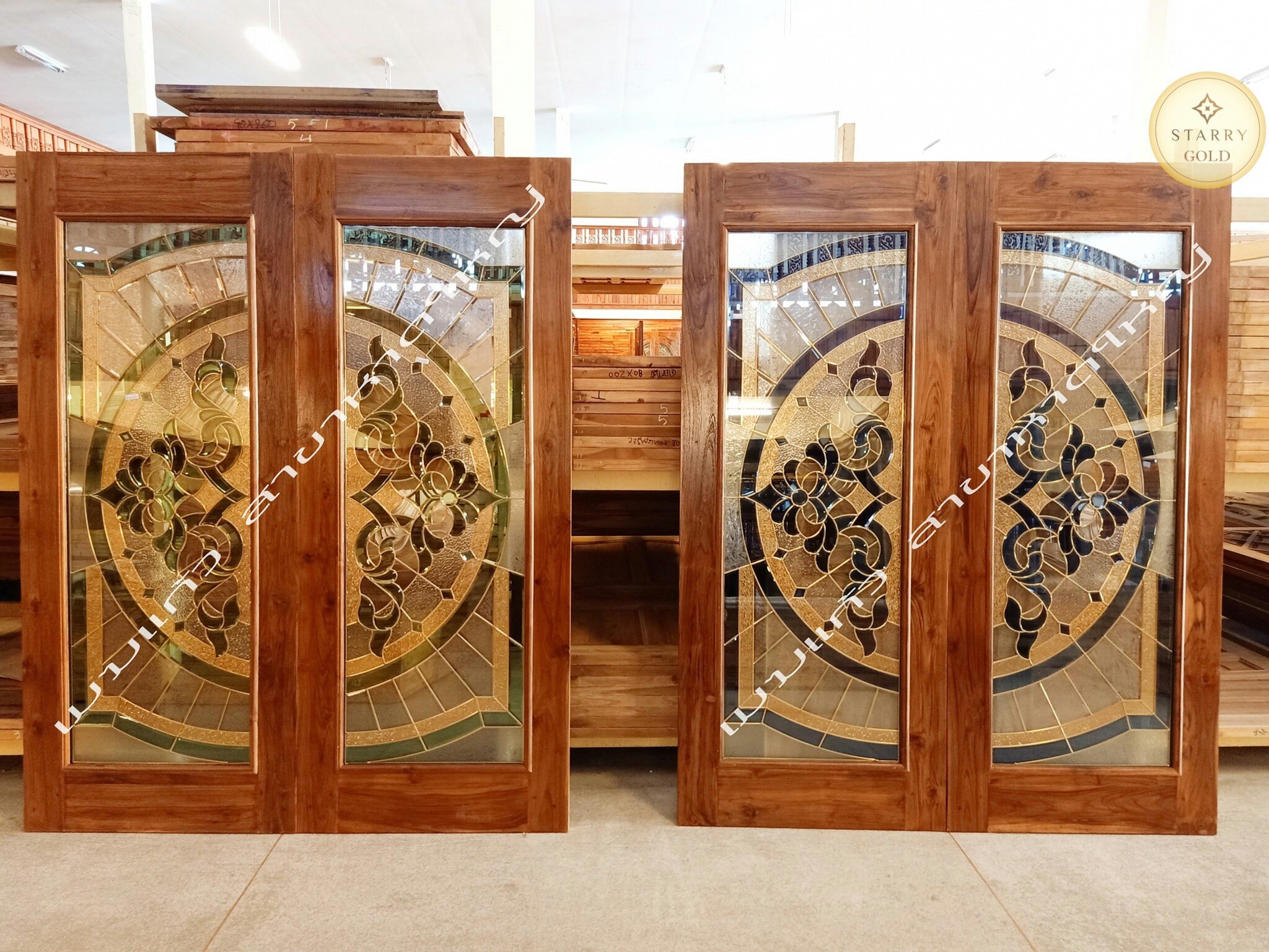 GOLD SERIES — Starry Door - ประตูกระจกสเตนกลาส ประตูไม้ ประตูกระจกนิรภัย