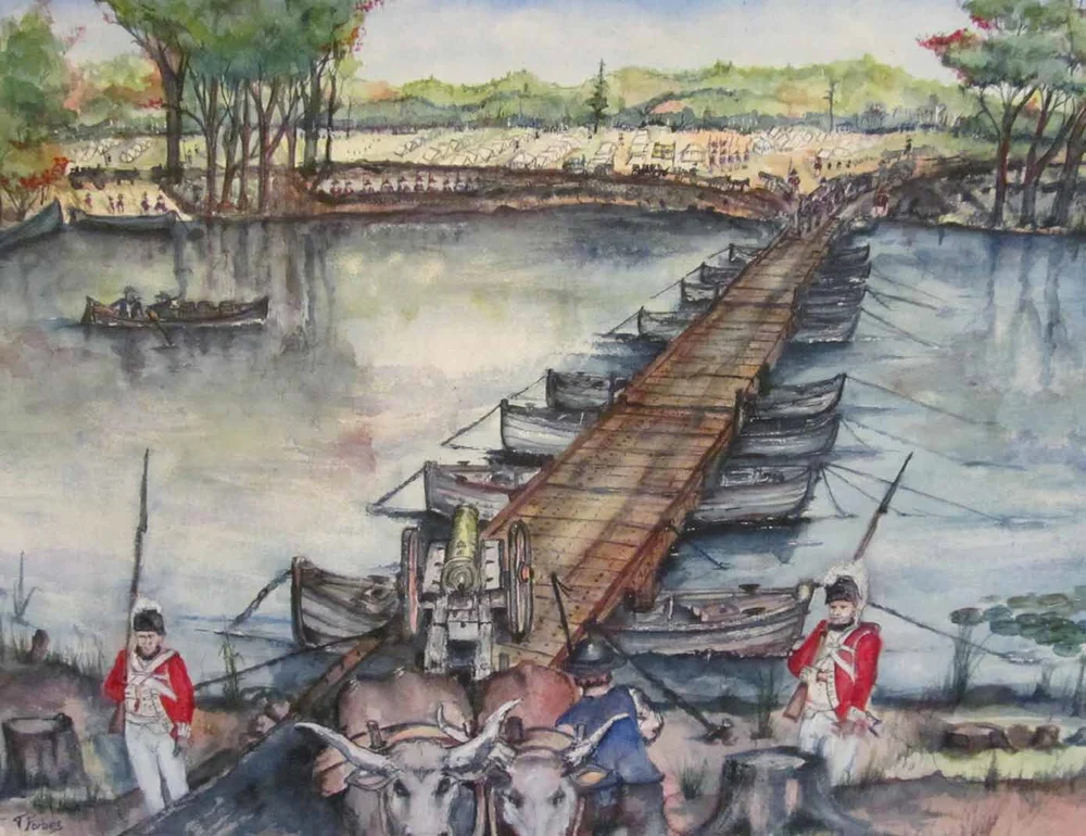 Heritage Wayside Bridge of Boats — Hudson Crossing Park