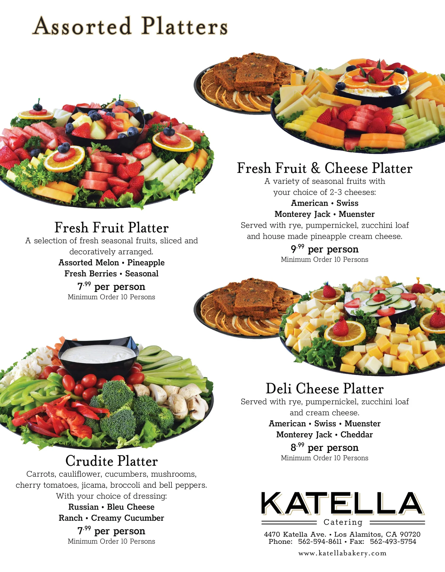 Catering — Katella Bakery, Deli, Restaurant