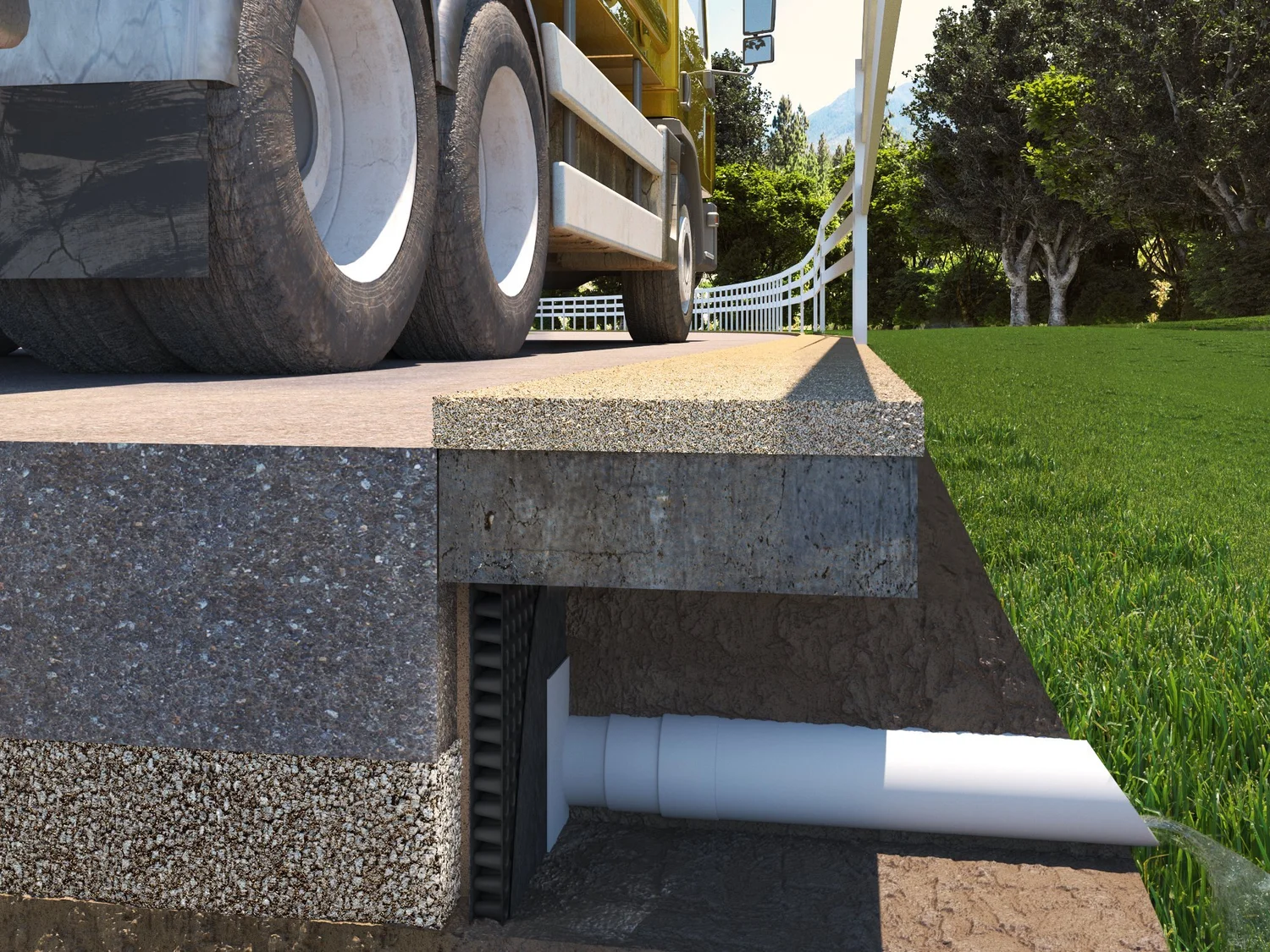 Roadway Edge Drain — AWD - American Wick Drain