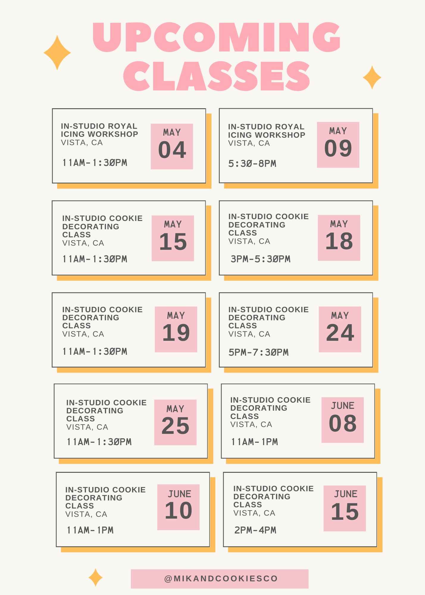 Cookie Classes — Mik & Cookies