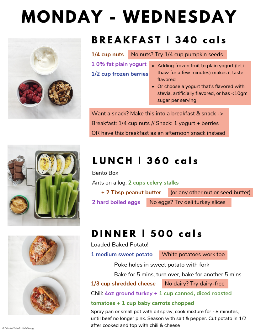 1 Week Meal Plan To Lose Weight For Your Wedding The Wedding Nutritionist