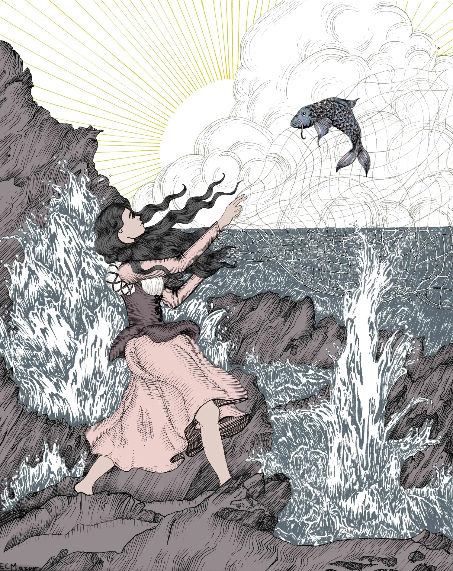 Illustrating Fairy Tales - The Girl Fish by Andrew Lang — ECMazur