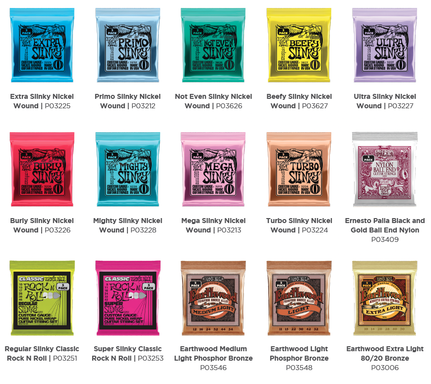 Ernie Ball introduces brand new 3-pack string sets! — Algam Benelux