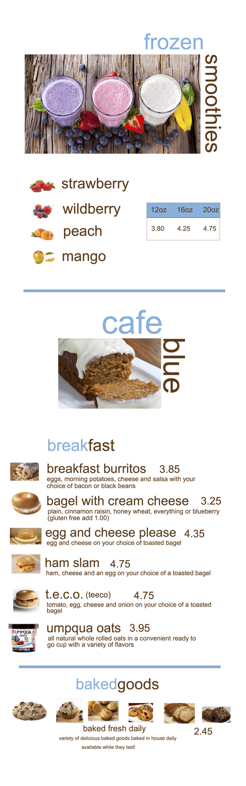 MENU — The Blue Mug