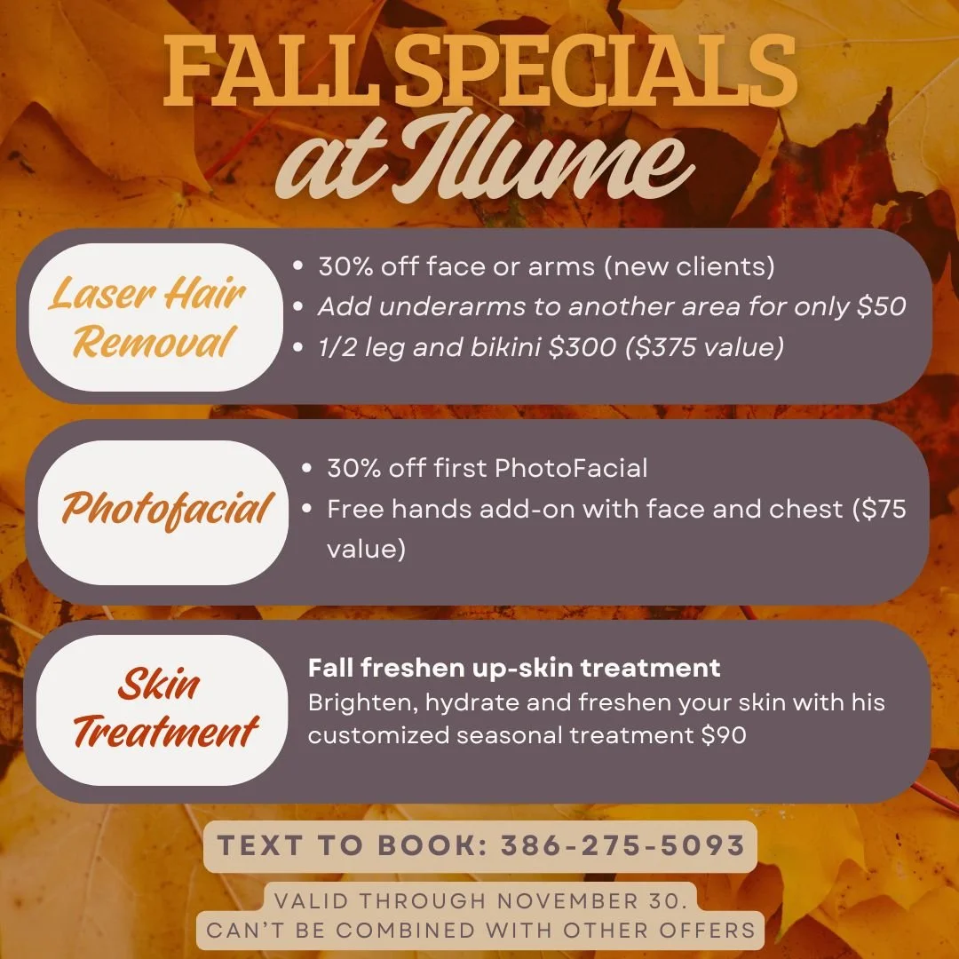 DATES & SPECIALS — ILLUME LaserSpa | Laser Hair Removal, Skin Care ...