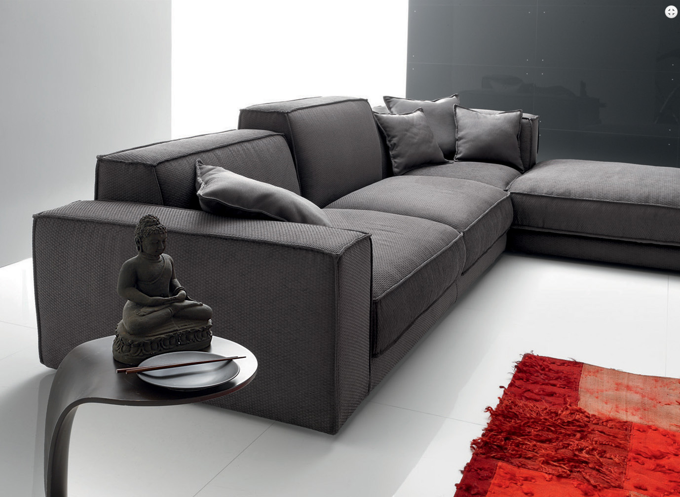 Black Modern Sofa Set | Baci Living Room