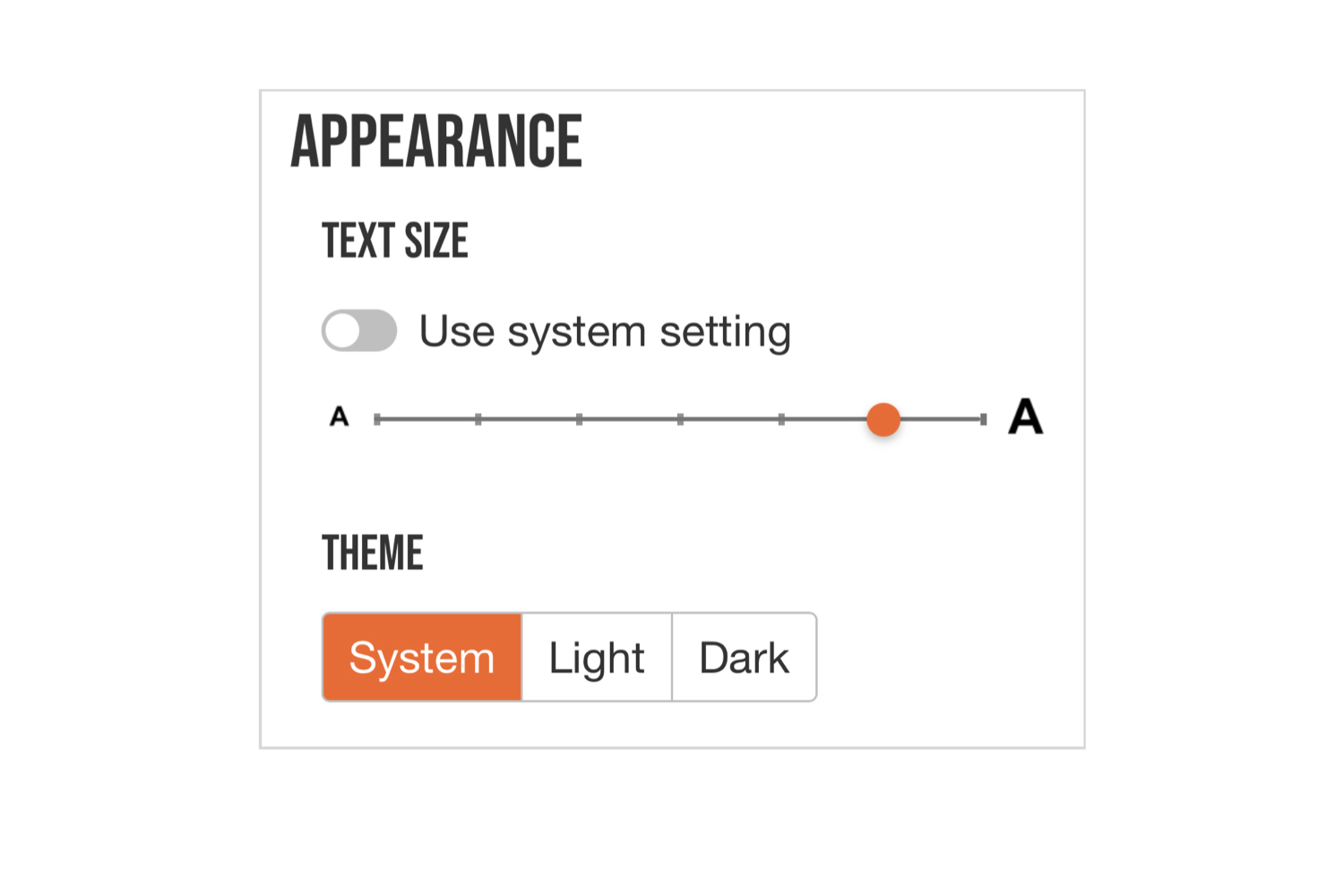 New feature: Set your preferred font size