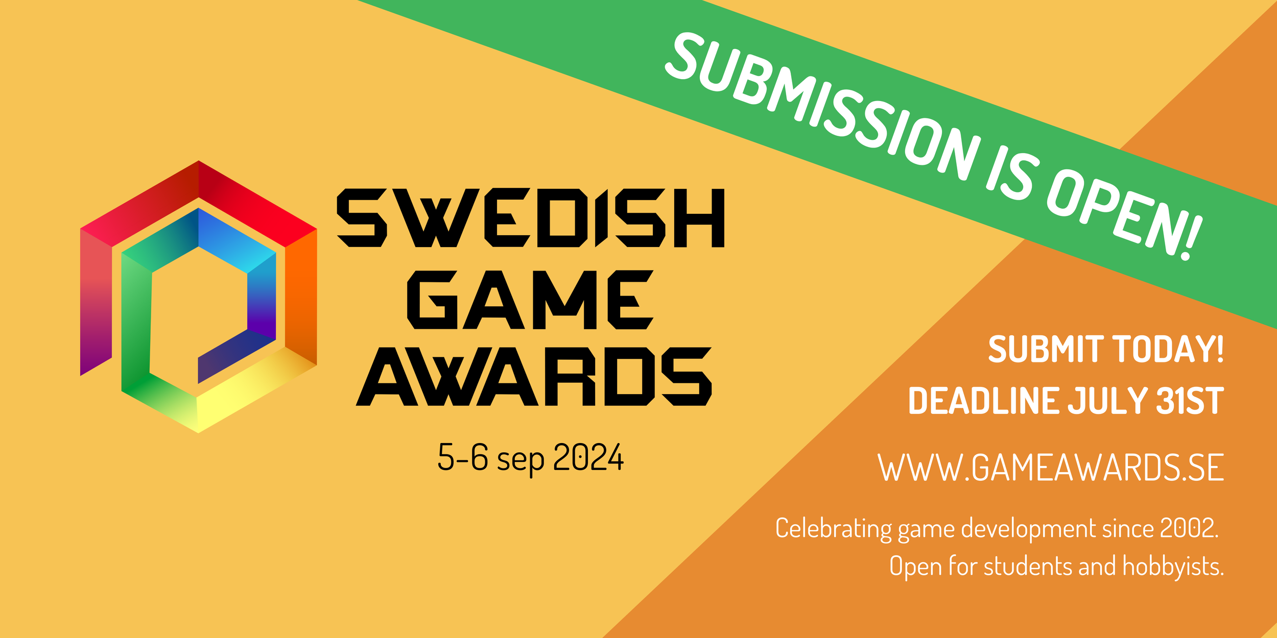 Dags att skicka in ditt bidrag till Swedish Game Awards ...