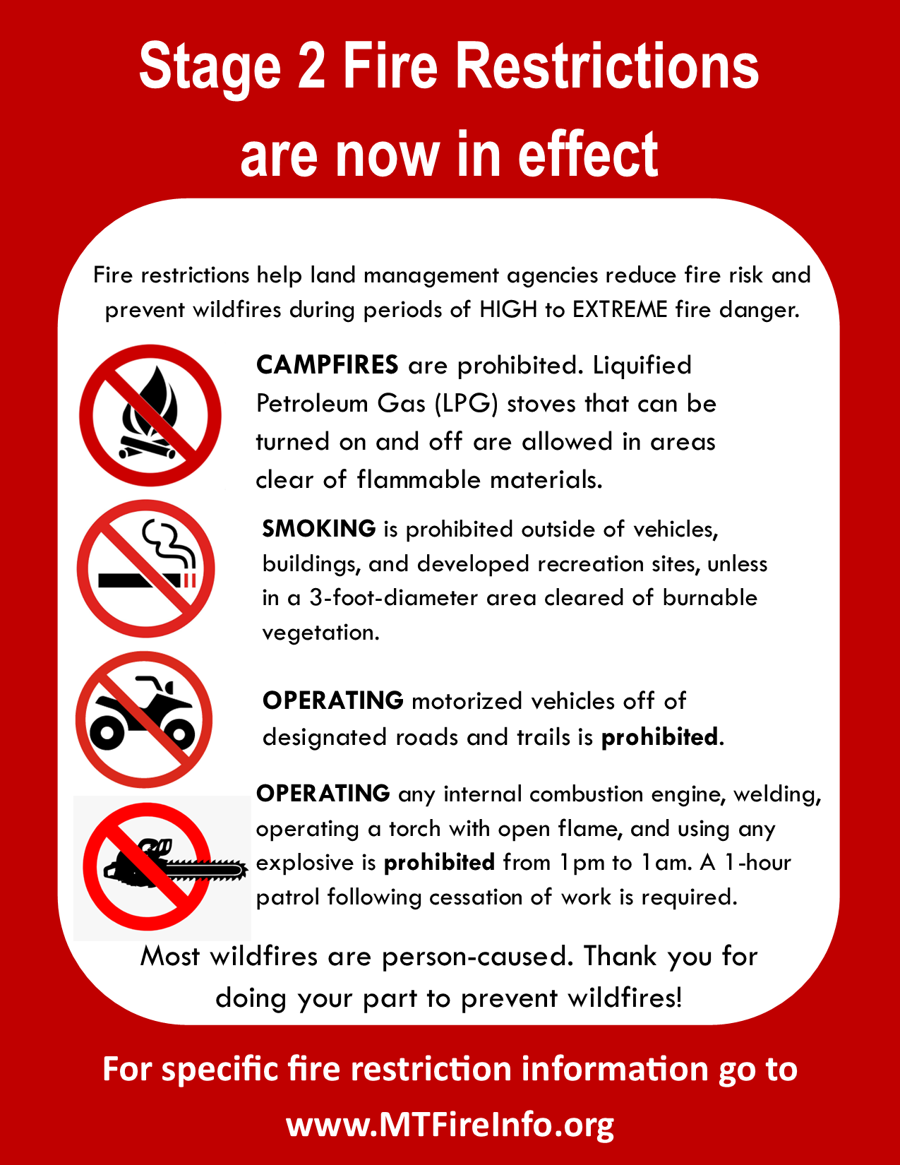 Fire Restrictions | Firesafe Flathead