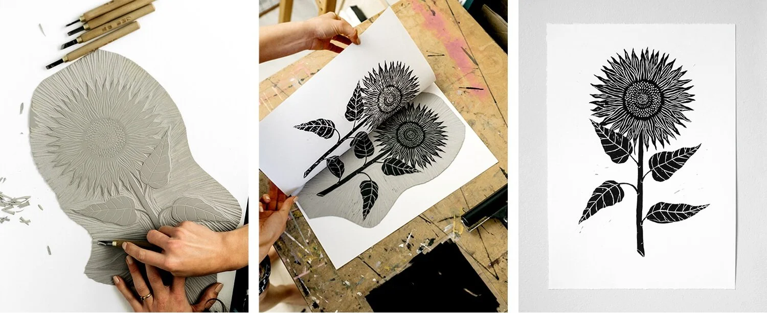 Linocut Art Prints - Jay Kay Artist