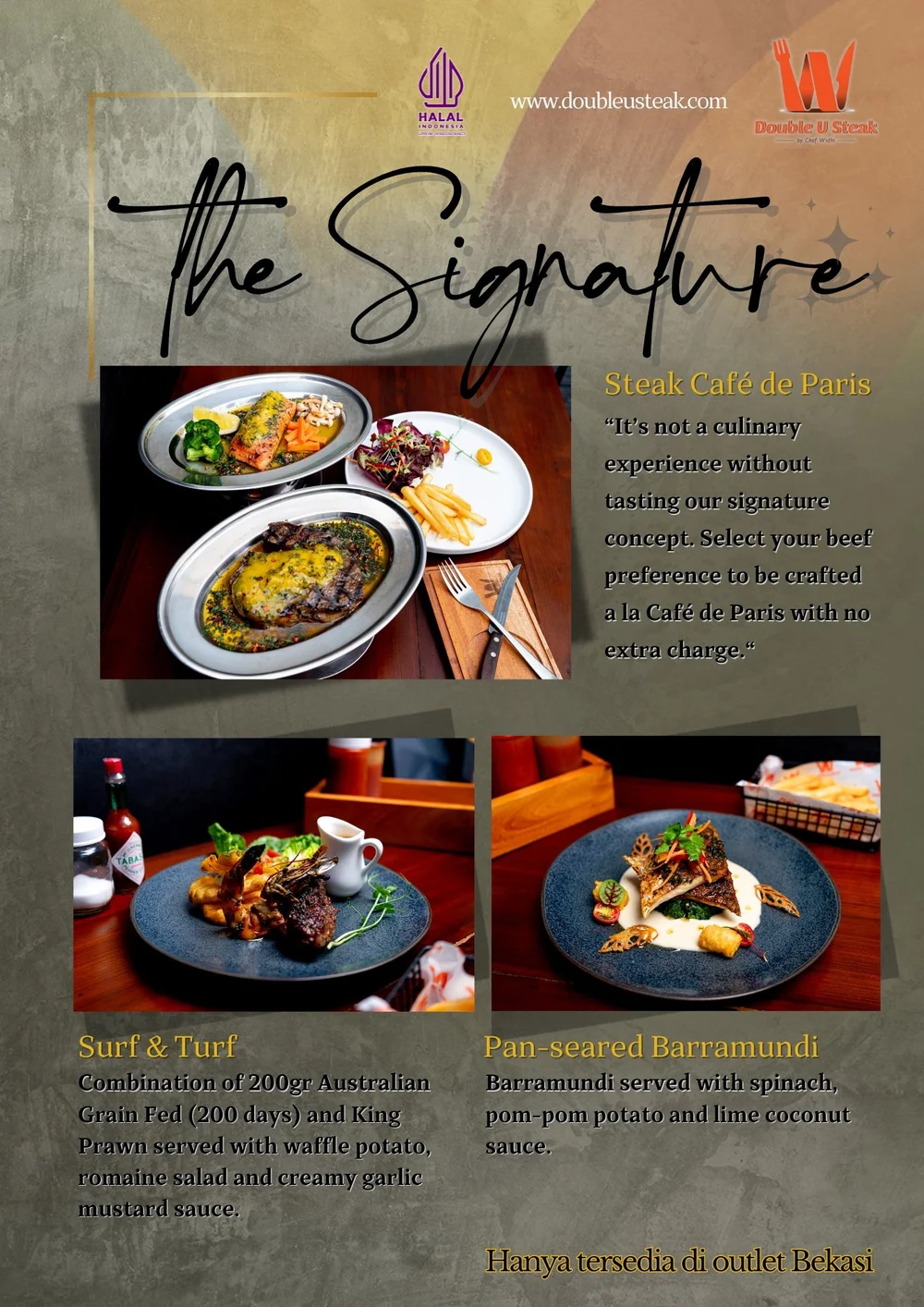 Menu Double U Steak By Chef WIdhi — DOUBLE U STEAK BY CHEF WIDHI
