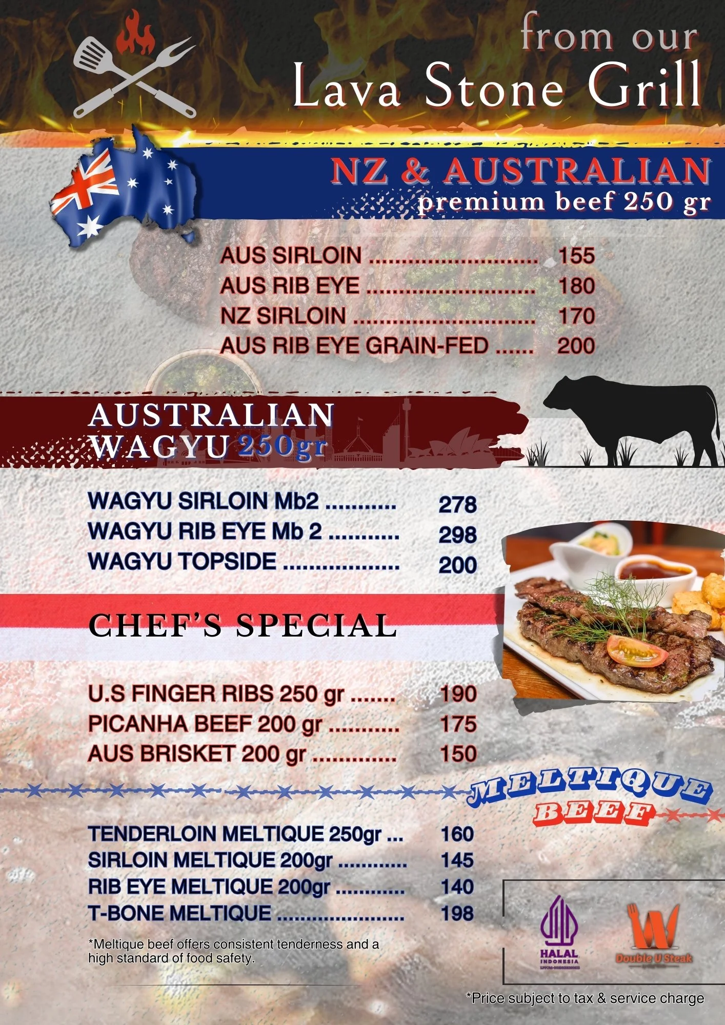 Menu Double U Steak By Chef WIdhi — DOUBLE U STEAK BY CHEF WIDHI