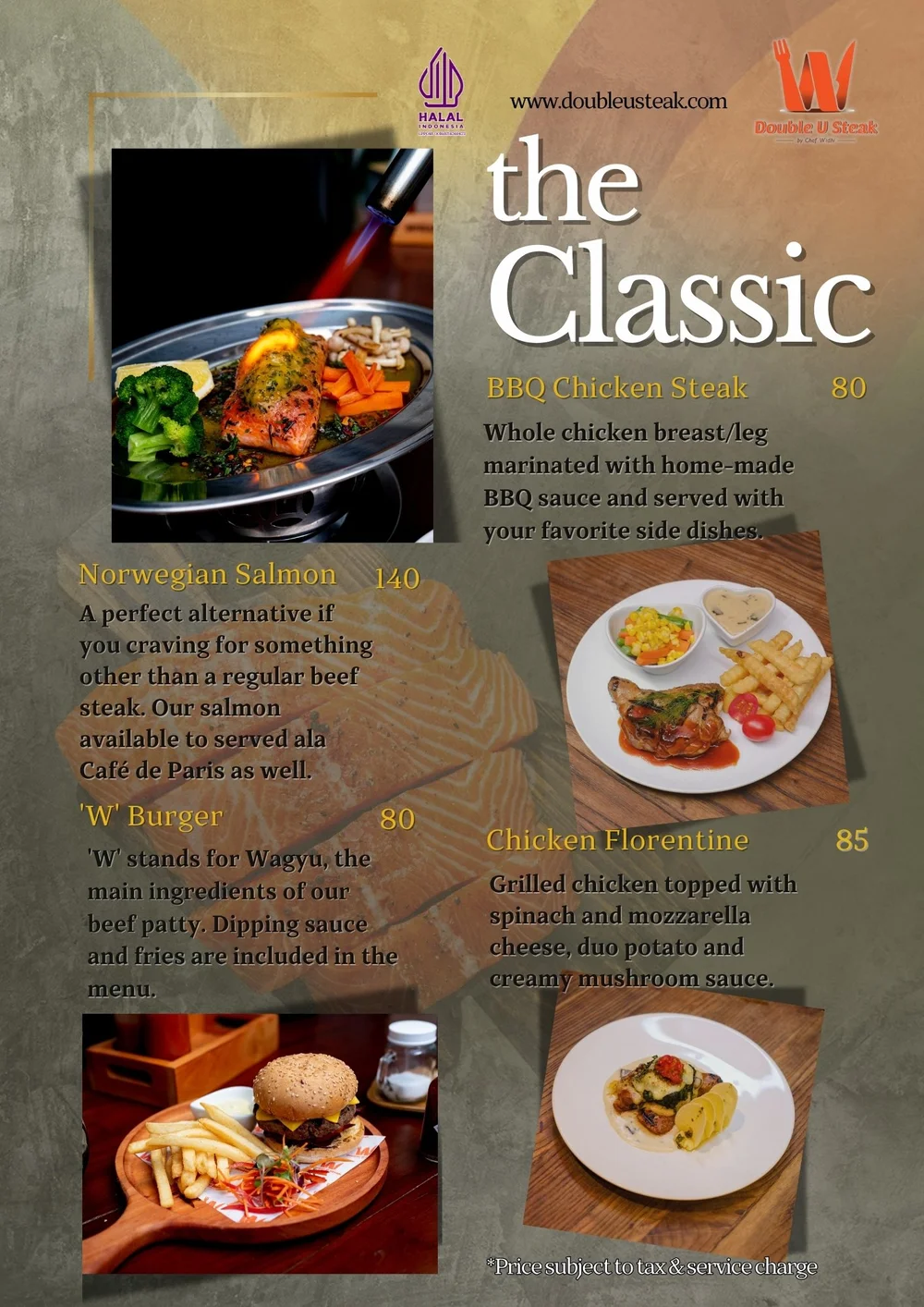 Menu Double U Steak By Chef WIdhi — DOUBLE U STEAK BY CHEF WIDHI