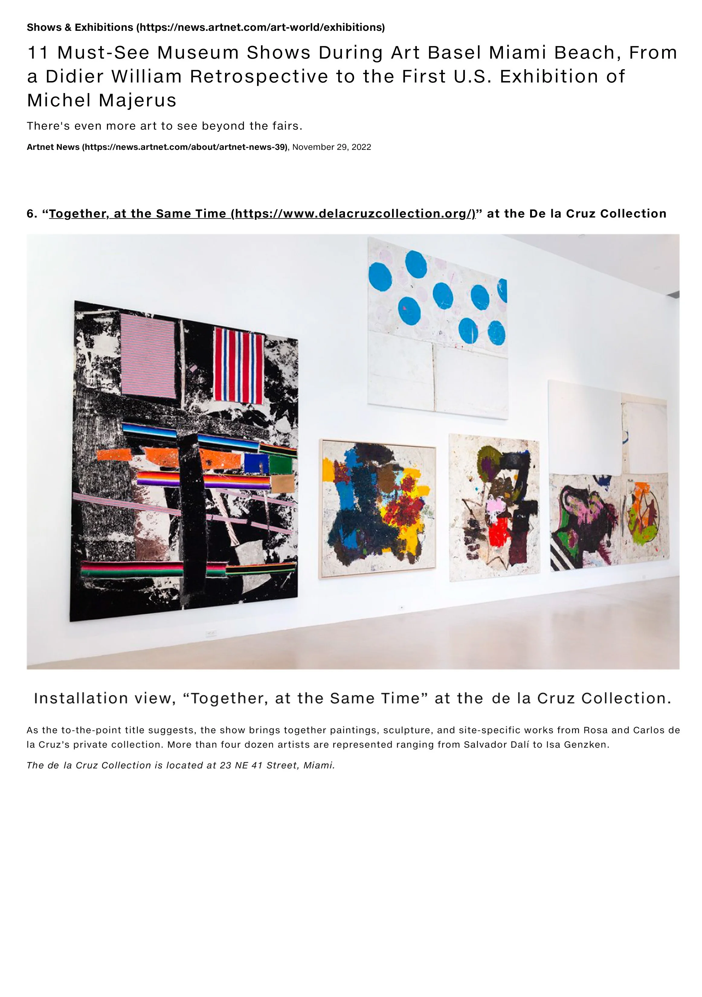 Artnet News | 11 Must-See Museum Shows During Art Basel Miami Beach ...