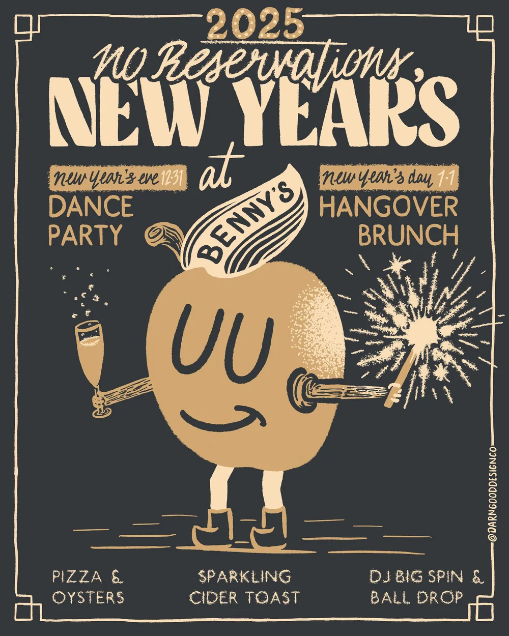NYE Dance Party & NYD Hangover Brunch — Benny Boy Brewing