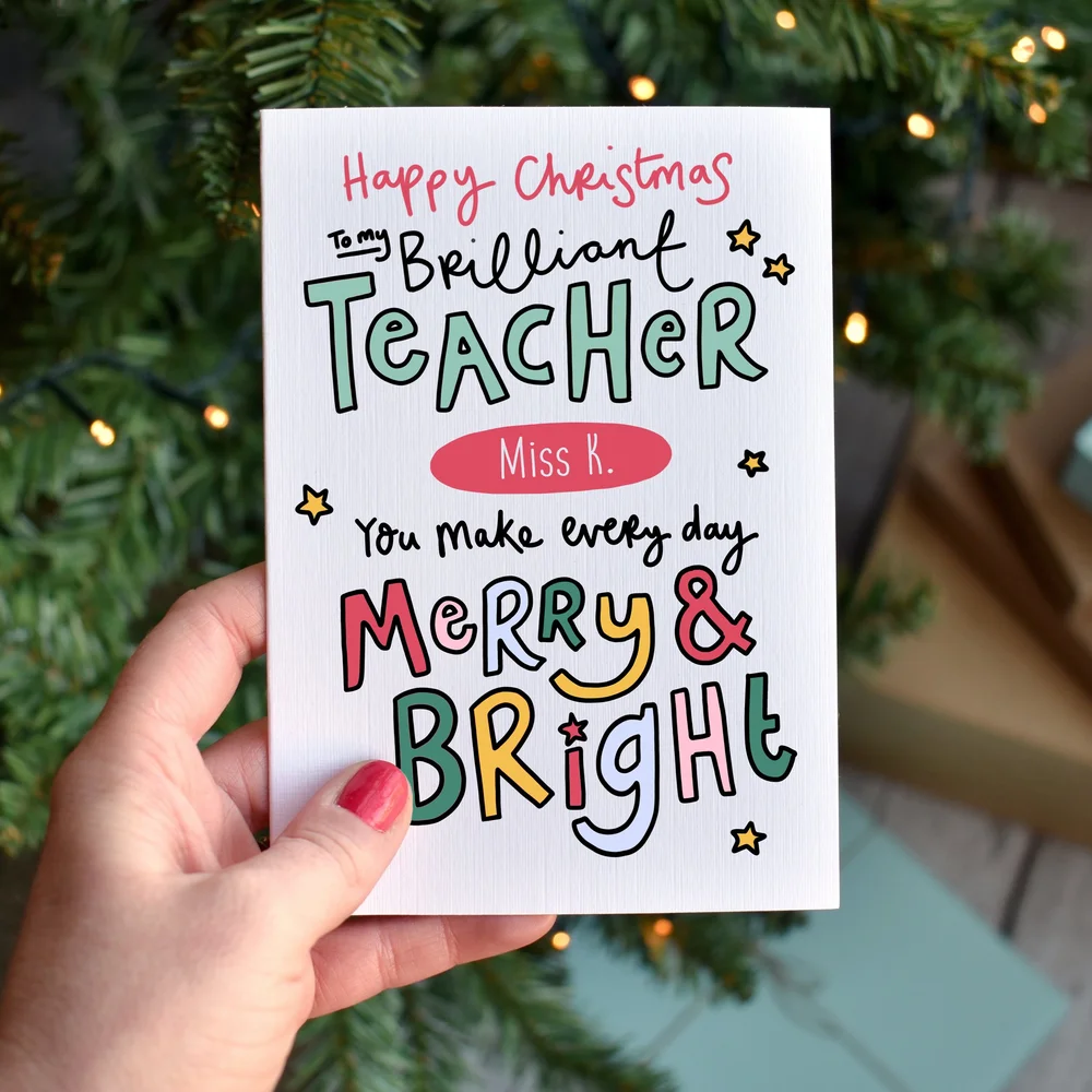 Christmas Card For Teacher Drawing