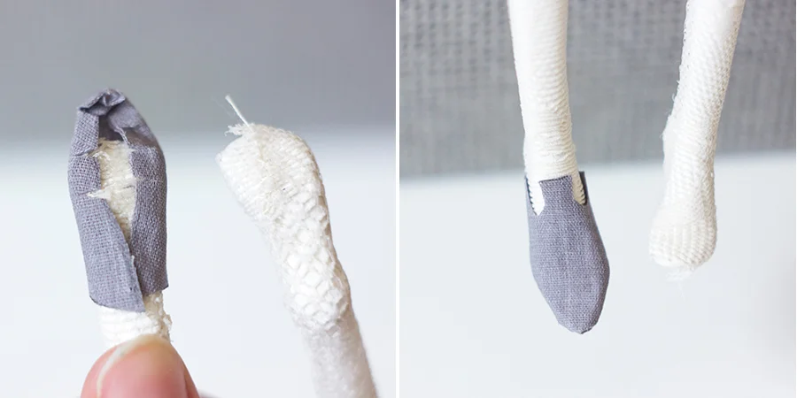Miniature art doll shoes tutorial — Adele Po.