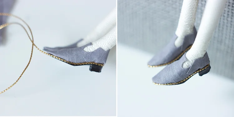 Miniature art doll shoes tutorial — Adele Po.