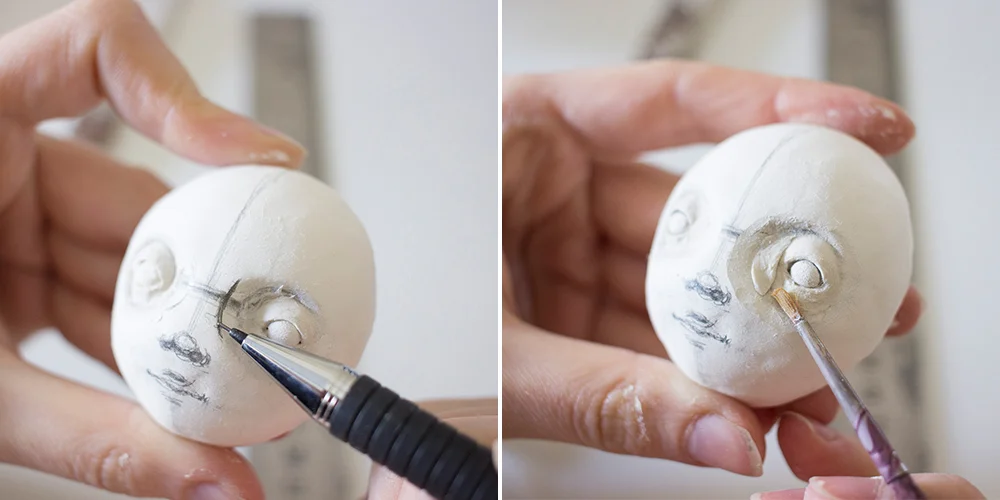 How to sculpt cute faces for your dolls? TUTORIAL — Adele Po.