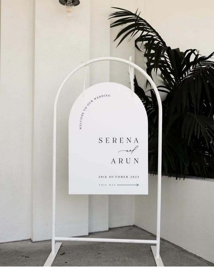 Stationery & signage — White Letter