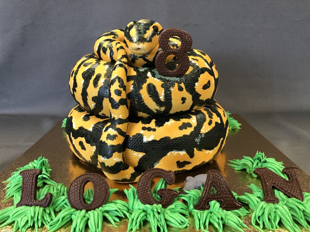 Albino Boa Constrictor Cake