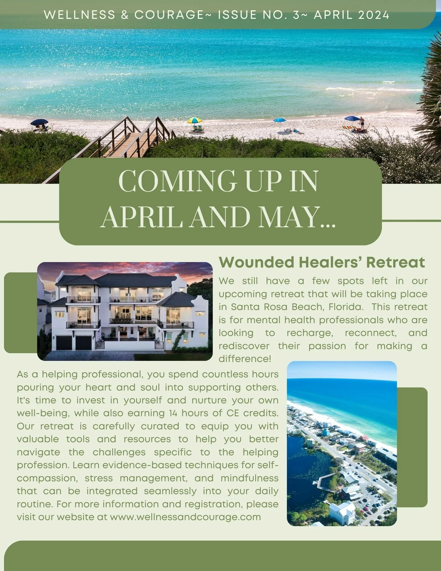 April Newsletter — Wellness & Courage