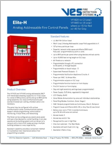 Datasheets — VES Fire Detection Systems