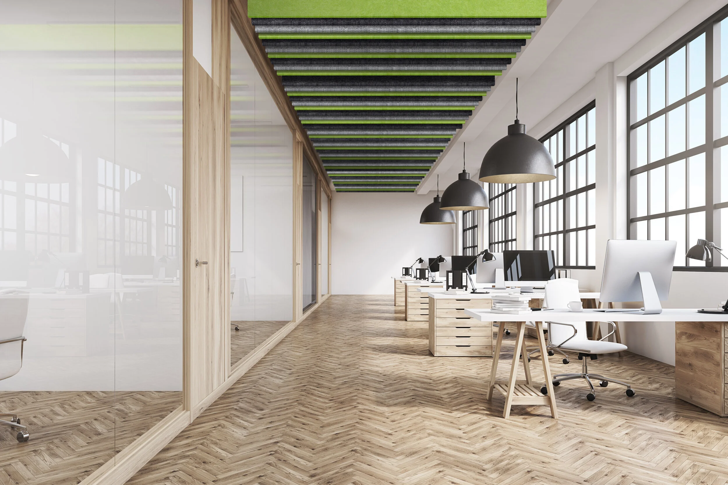 GiosFelt Single Baffles | Individual Ceiling Panels — Akouo Acoustics