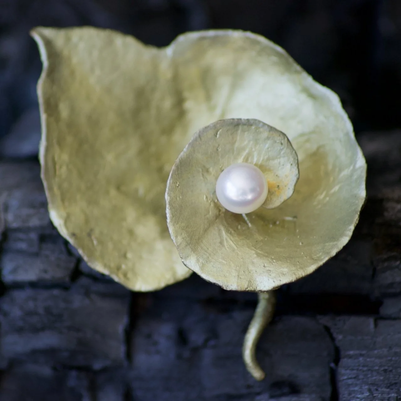 Michael Michaud Freshwater Pearl Geranium Bronze Brooch — The Butterfly ...