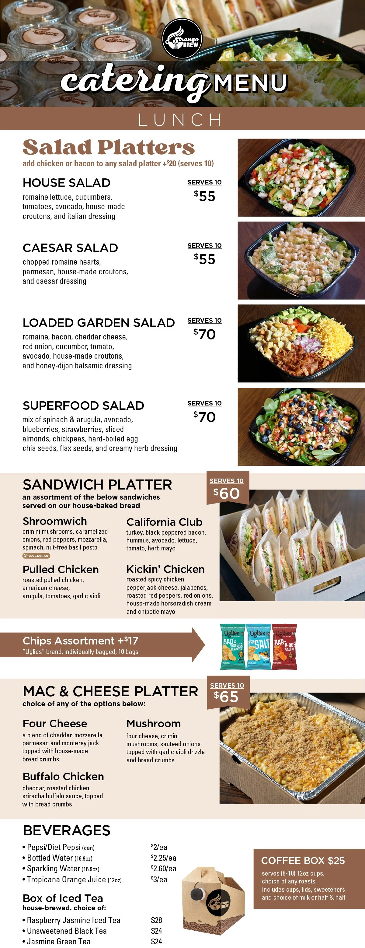 Catering — Strange Brew Cafe