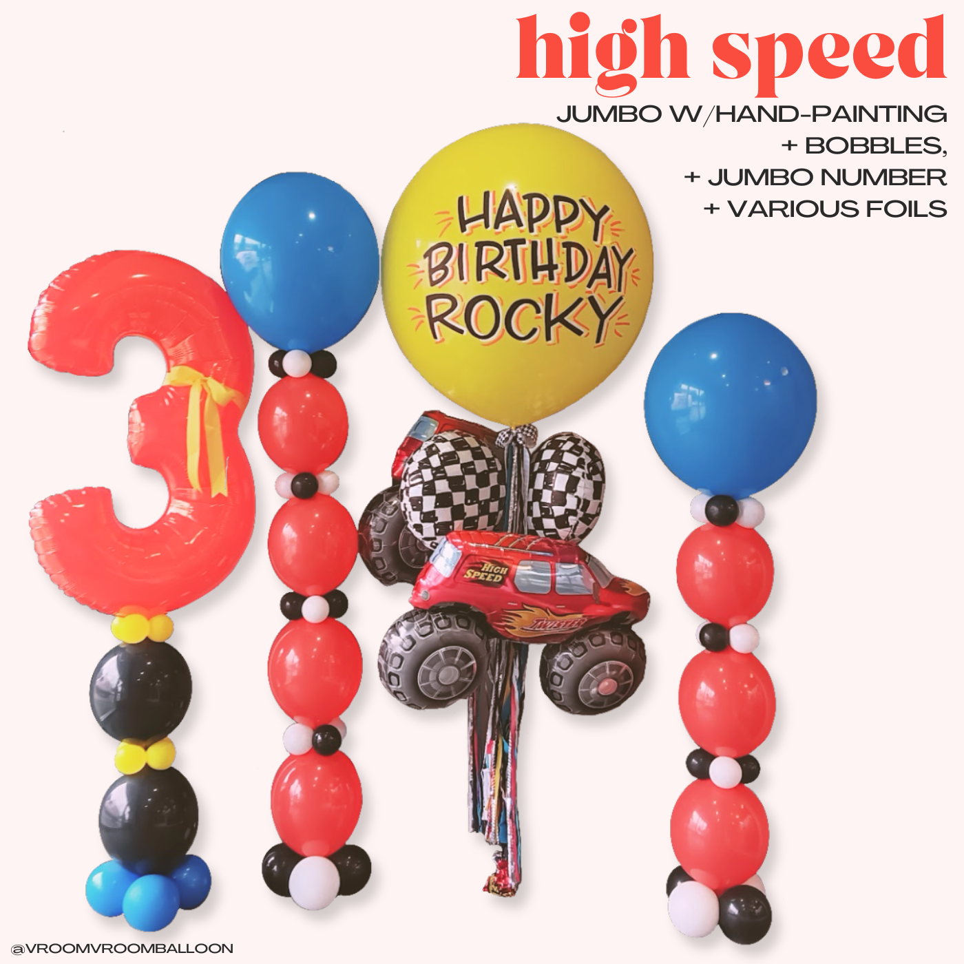 BOUQUETS / BUNDLES / SIZING — Vroom Vroom Balloon
