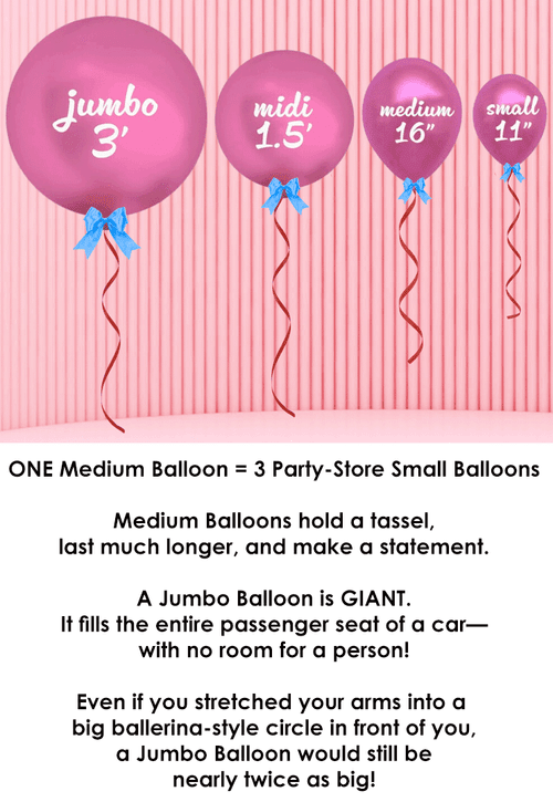 BALLOON SIZING — Vroom Vroom Balloon