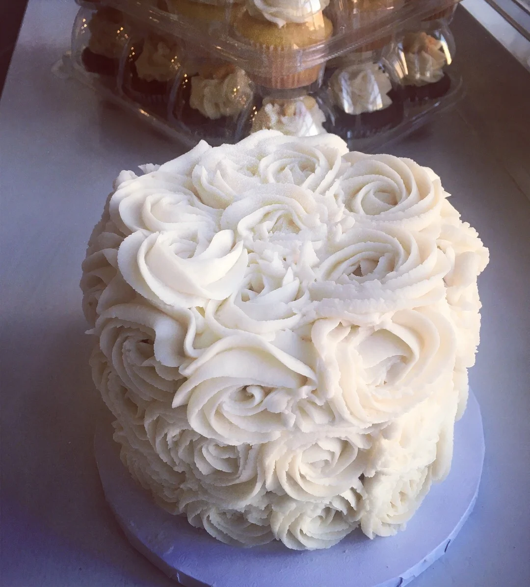 Two Tier Rose Cake