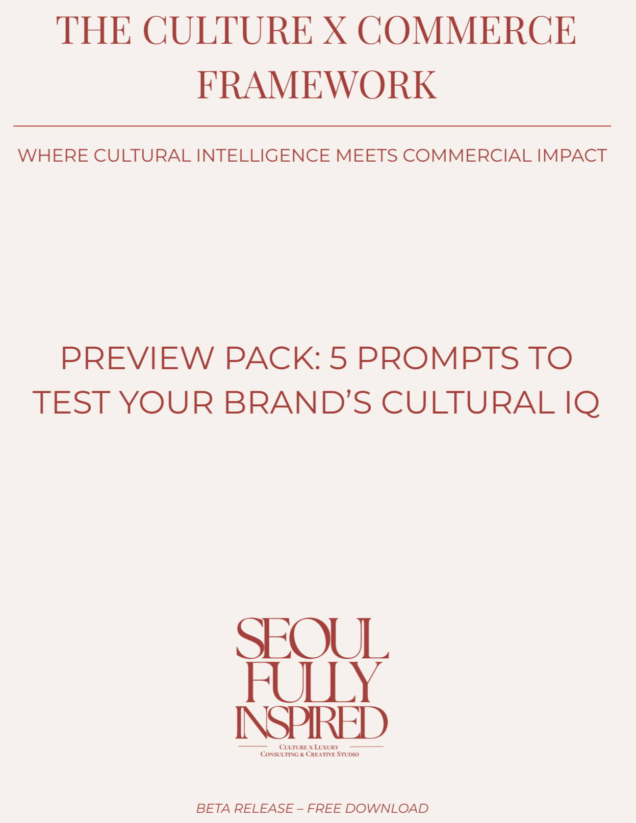 The Culture x Commerce Framework | Free AI Prompt Pack for Brand ...