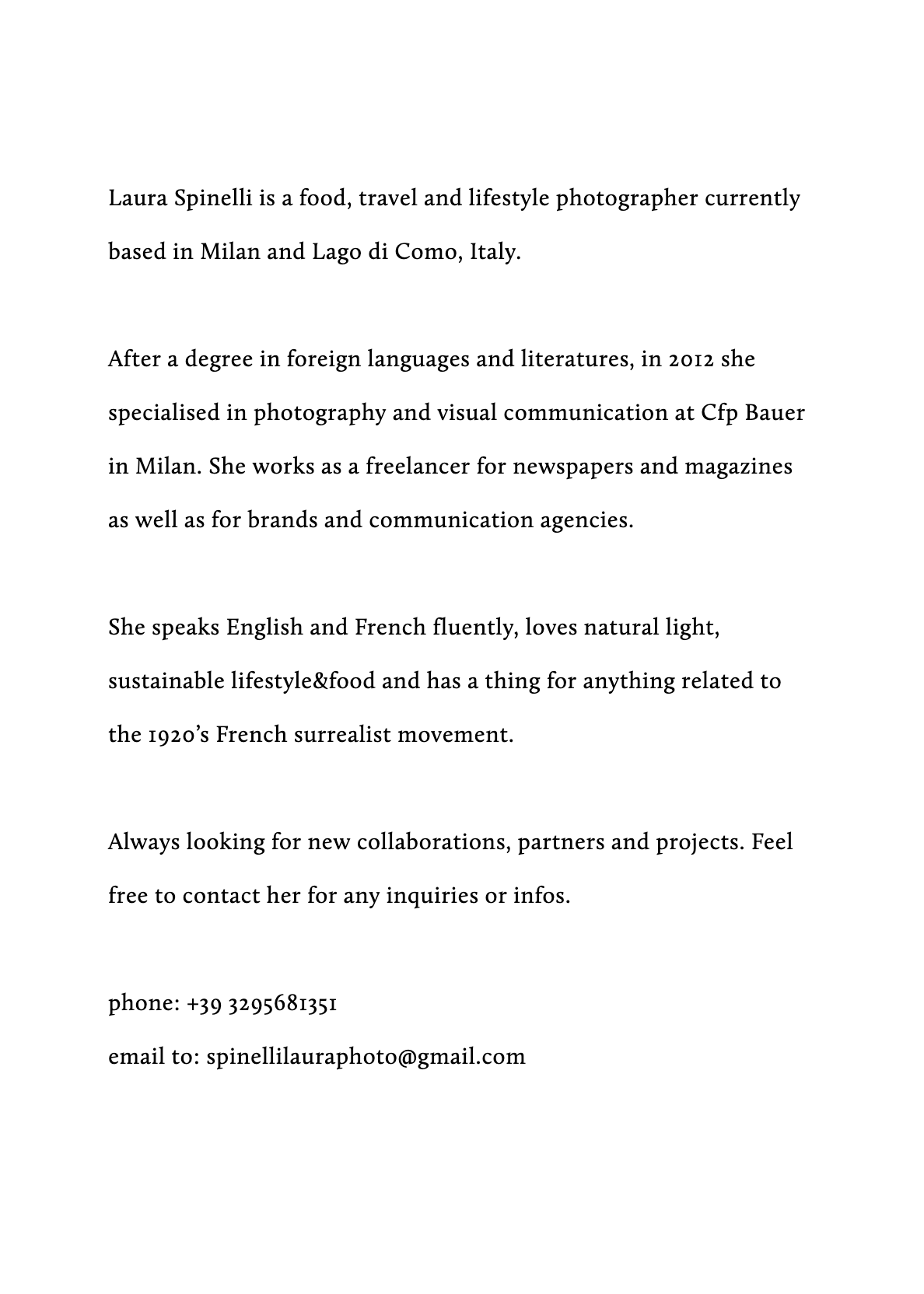 about — Laura Spinelli