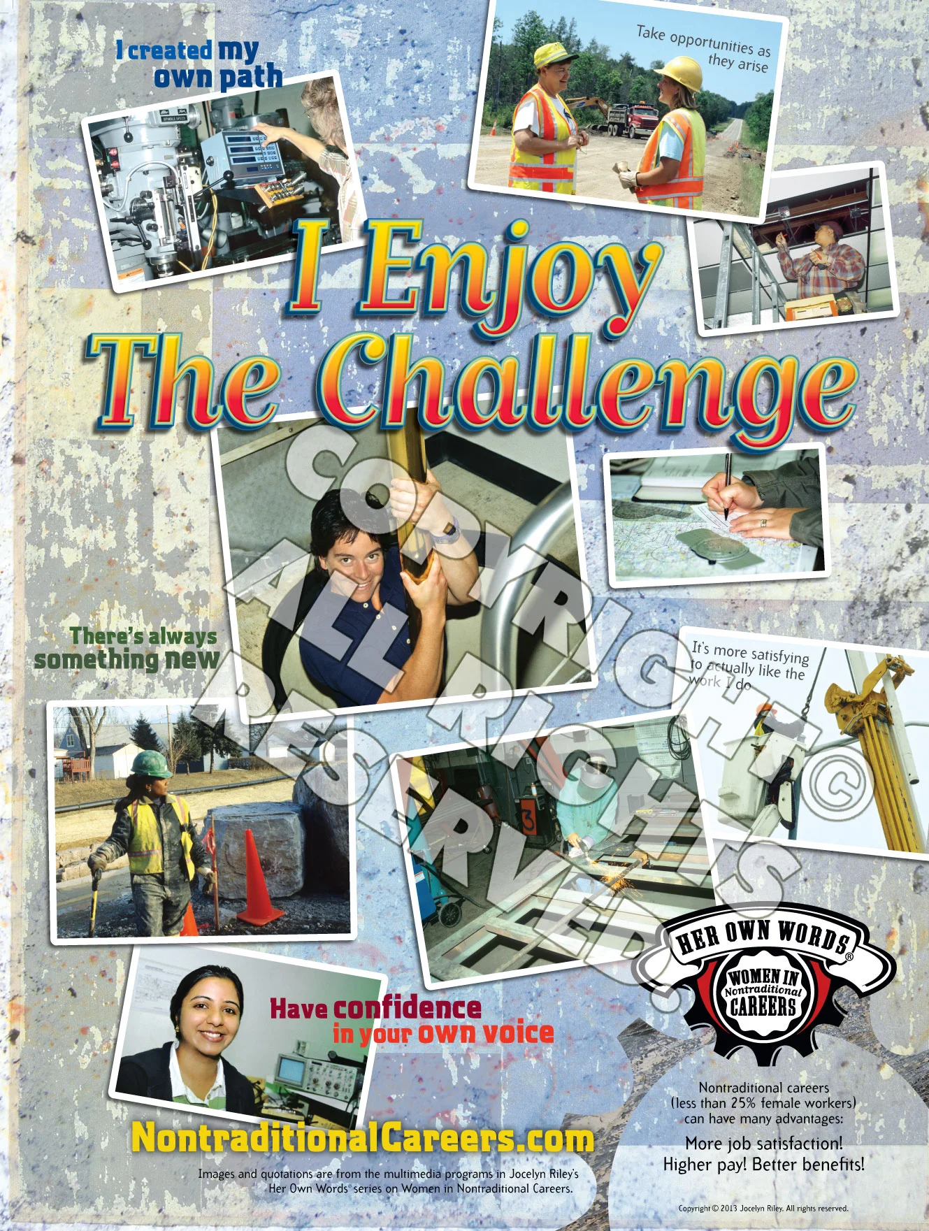 I Enjoy The Challenge poster — Her Own Words - Women in Nontraditional ...
