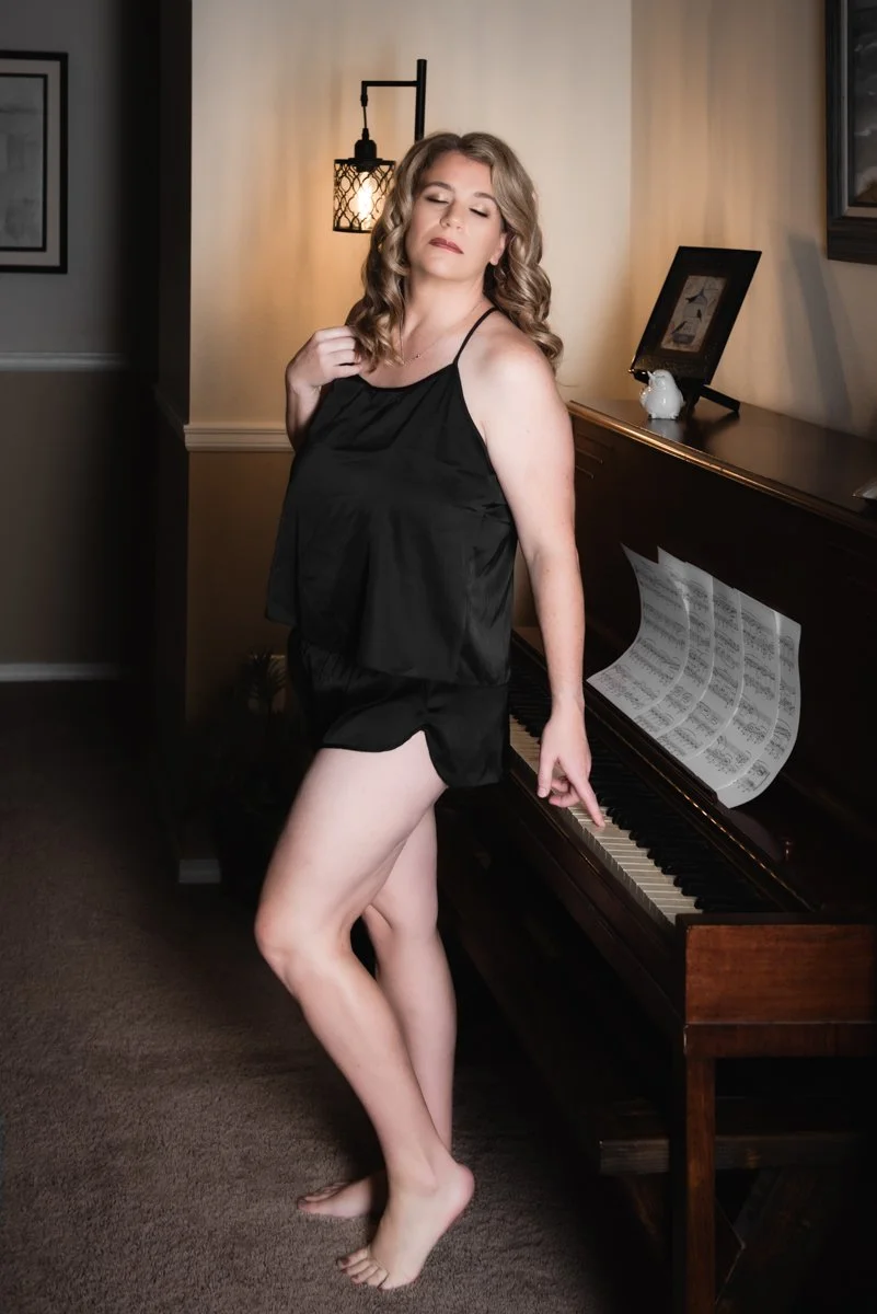 Studio Set Series: The Piano ~ Boudoir Photography ~ Vancouver, WA ...