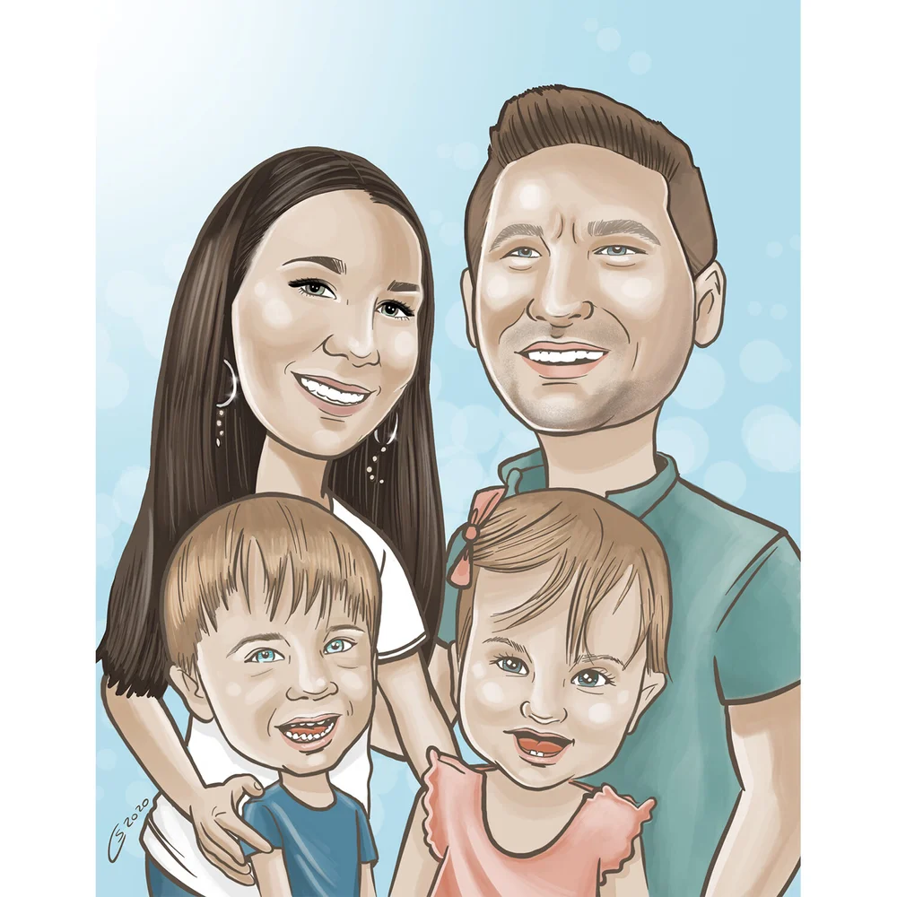 Cartoon Family Portrait
