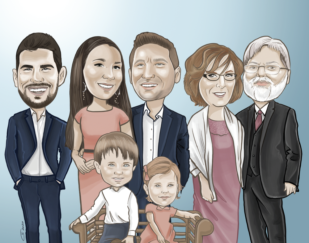 Cartoon Family Portrait