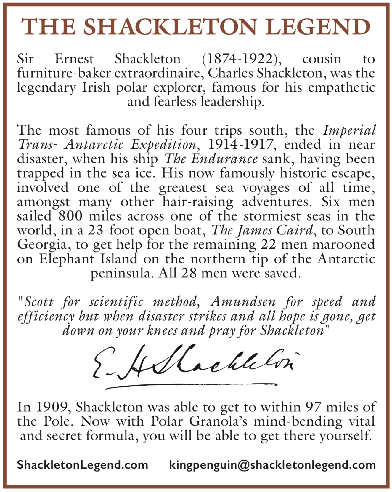 Shackleton Legend