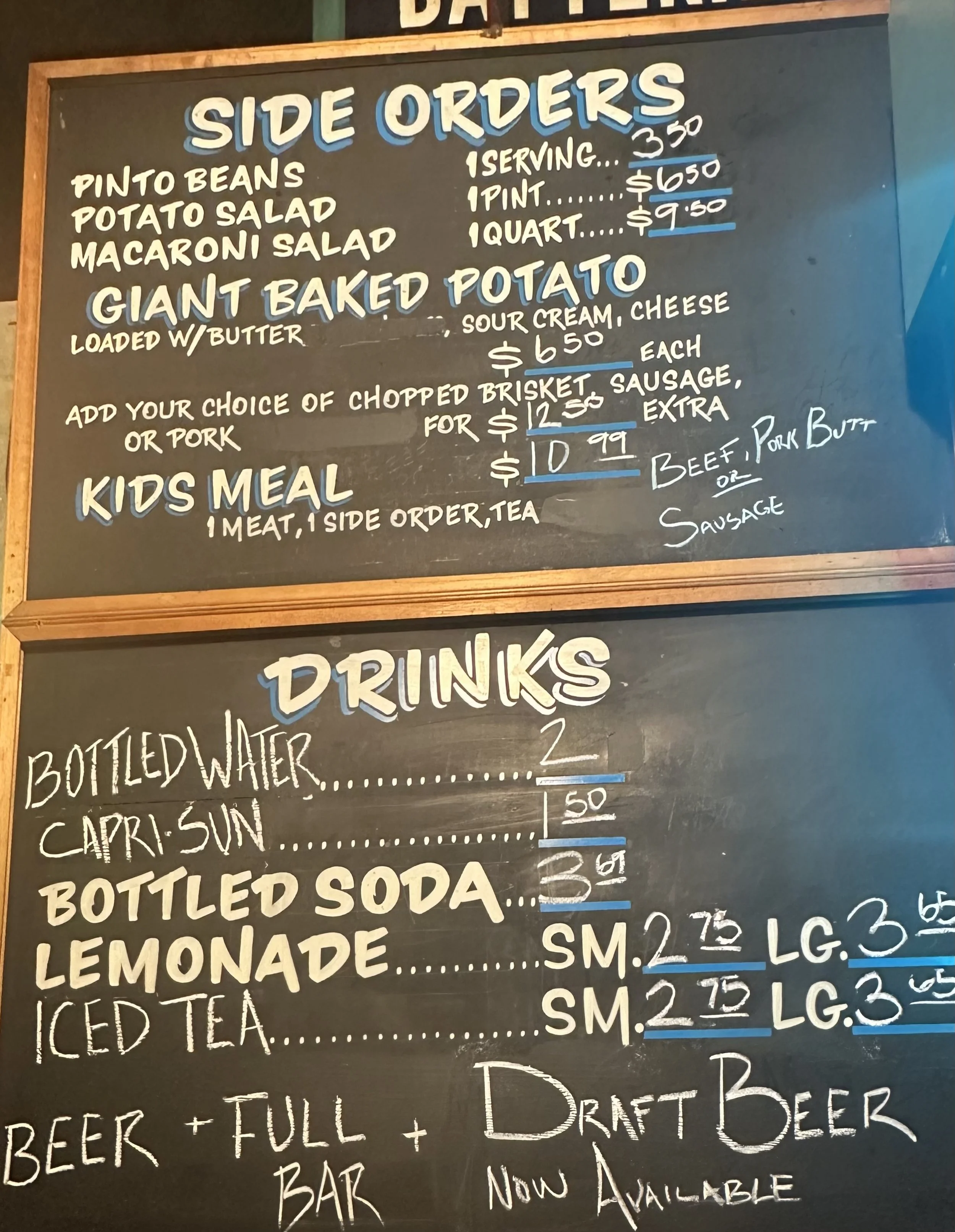 Menu — Texas Pride Barbecue