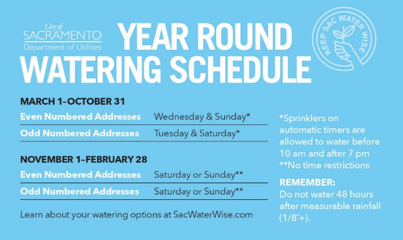Watering allowed just one day a week starting Monday, November 1