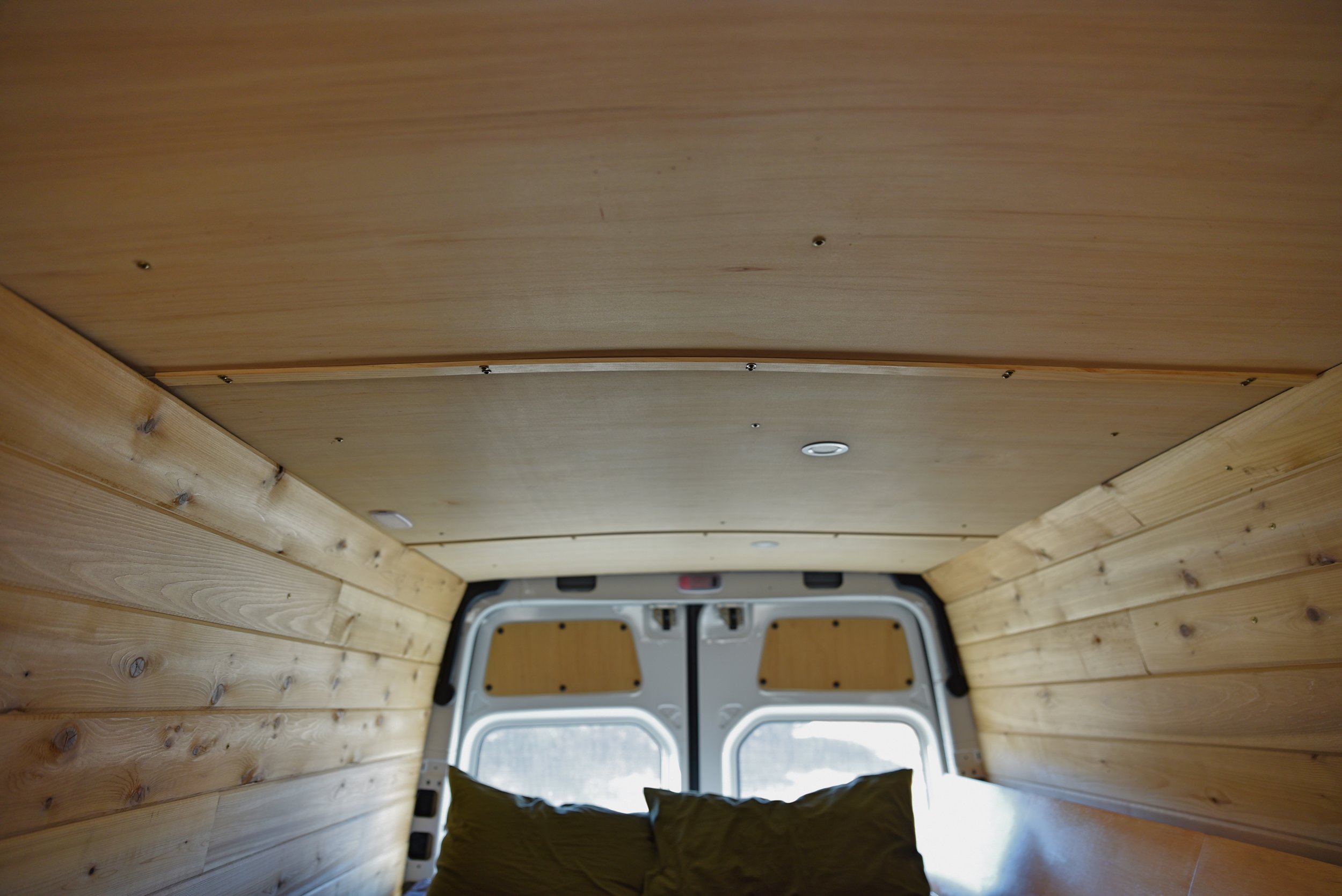 Paneling Our Walls and Ceiling in Our Sprinter Build Out — The Vanimals