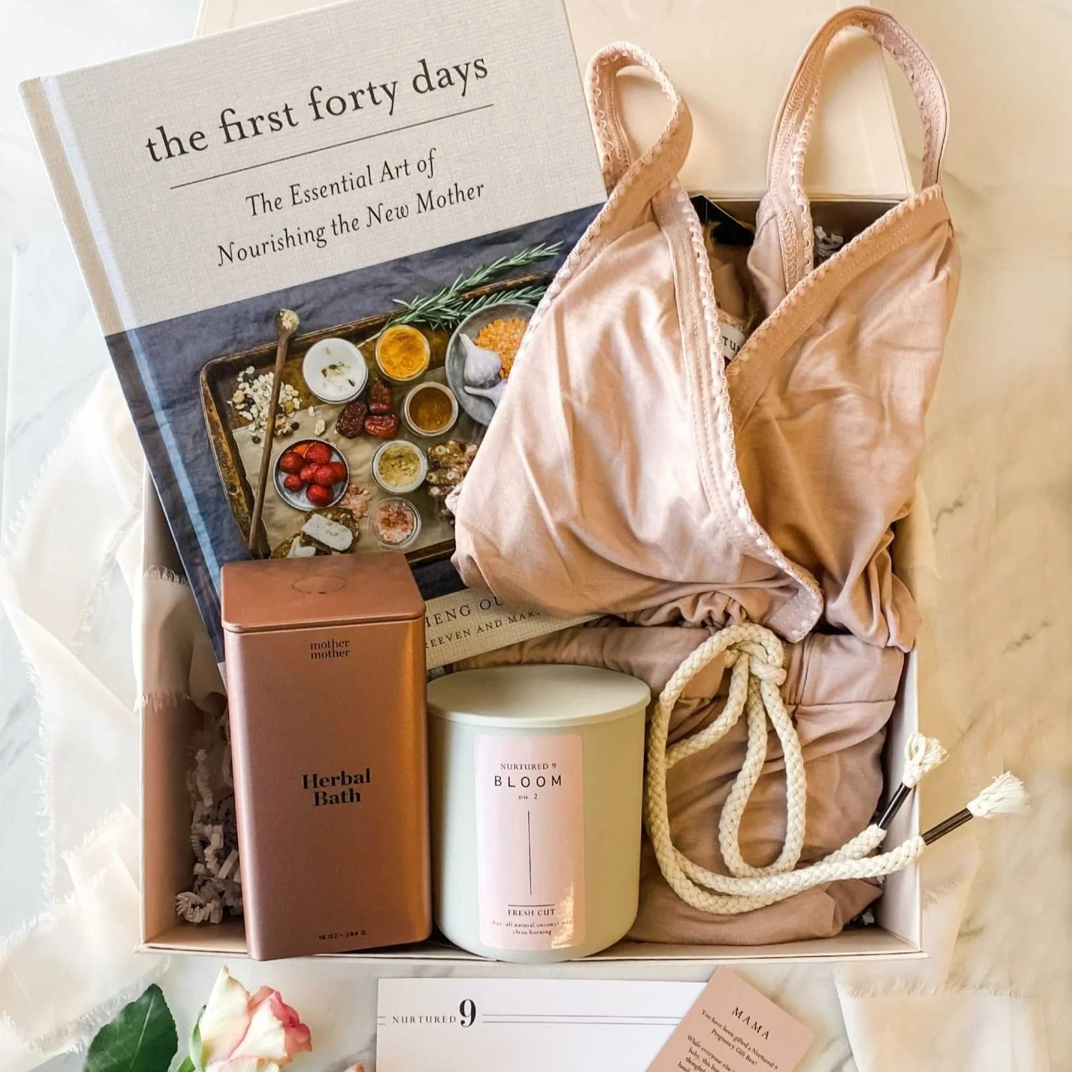 New Mom Home Spa Gift Basket Relaxation Kit Nurtured 9 Nurtured 9