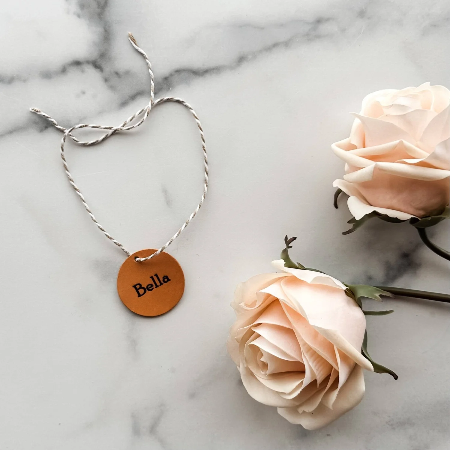 Bunny with Personalized Leather Name Tag — NURTURED 9