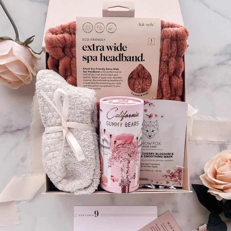 New Mom Home Spa Gift Basket - Relaxation Kit | Nurtured 9 — NURTURED 9
